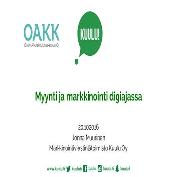 Digitaalinen markkinointi 2016 | PDF