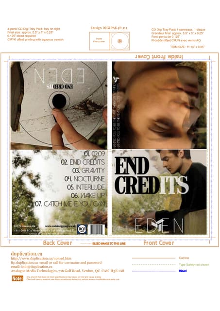 Digipak template | PDF