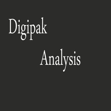 Digipak analysis | PPT