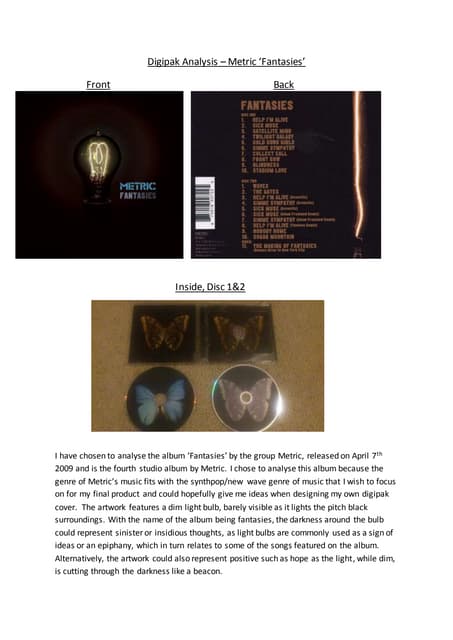 Digipak analysis 2 m83 hurry up, we're dreaming | PDF
