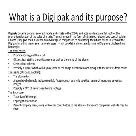 Digi pak analysis blog ready final | PPT