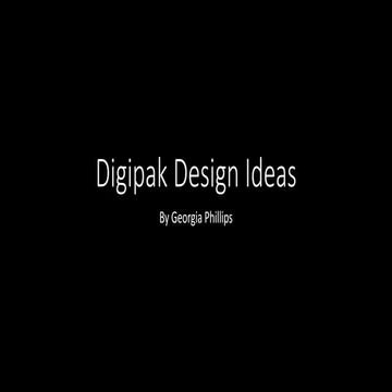 Digipak design ideas | PPT