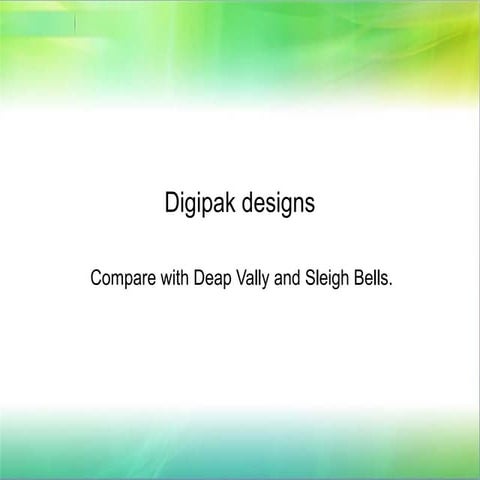 Digipak designs | PPT