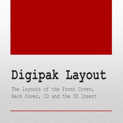 Digipak Layout | PPT
