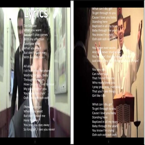 Digipak say say say 3 | PPT