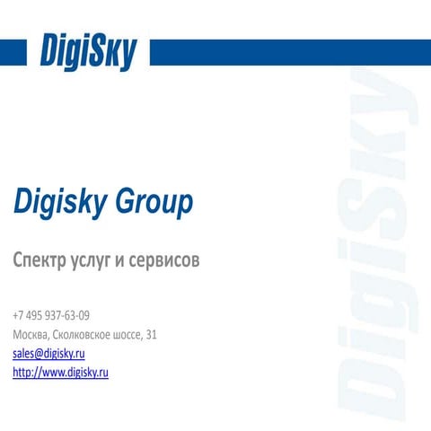 Digisky о компании | PPTX
