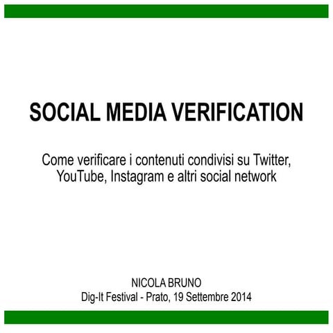 Social Media Verification Tools | PPT