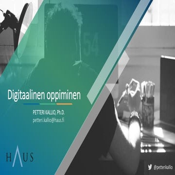 Digitaalinen oppiminen | PPT
