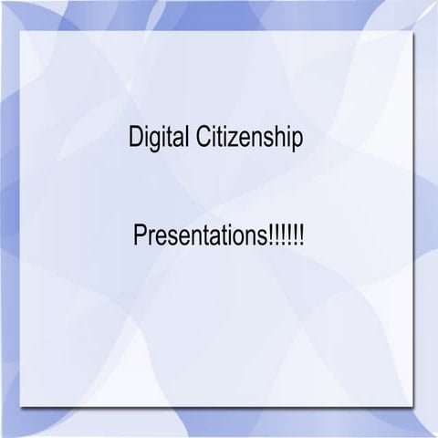 Digital Citizenship Presentation Expectations | PPT