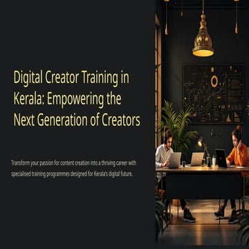 Digital Creator Training in Kerala Empowering the Next Generation of ...