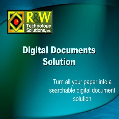 Digital Documents Solution | PPT | Free Download