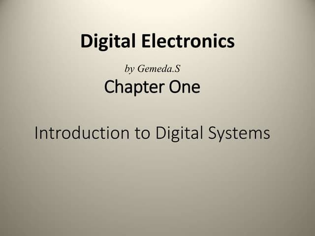 Digital Electronics Lecture Ch 1and 2 1pptx 5021