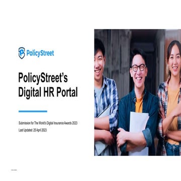 PolicyStreet - Insurtech Innovation Award 2023 | PPTX