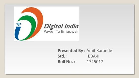 Digital india Presentation | PPTX