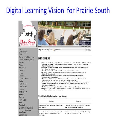 Digital Learning Vision For Prairie South | PPT