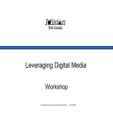 Digital Media Workshop | PPT