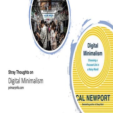 Digital minimalism | PDF