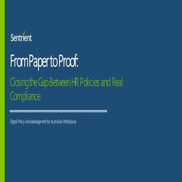 Digital Policy Acknowledgement Closing the Gap Between HR Policies and ...