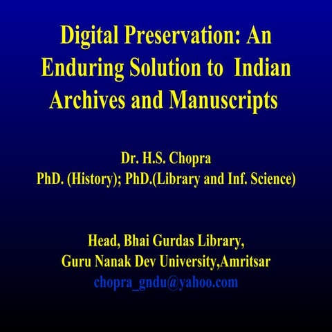 Preservation of Indian Manuscripts | PDF