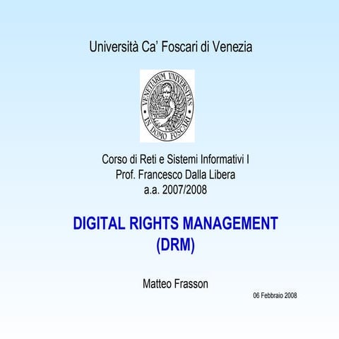 Seminario n.8-Digital Rights Management | PPT
