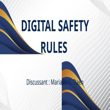 DIGITAL-SAFETY-RULES in Technology in Teaching and Learning | PPTX