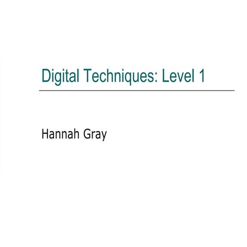 Digital techniques | PPT