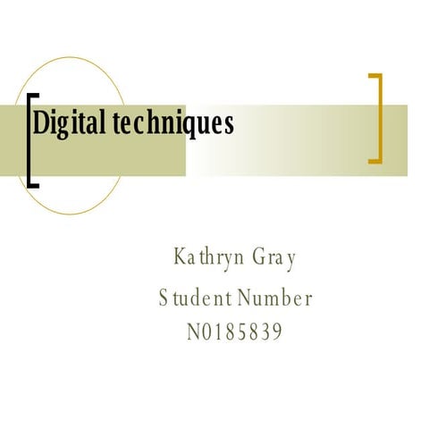 Digital Techniques Presentation | PPT
