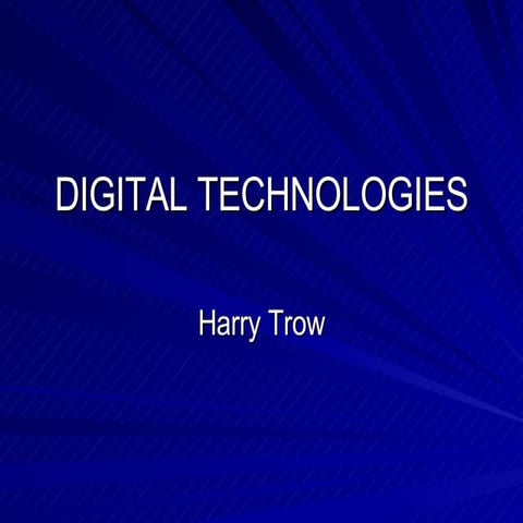 Digital Technologies | PPT