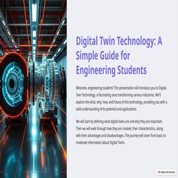 Digital twin technology - seminar presentation | PPTX