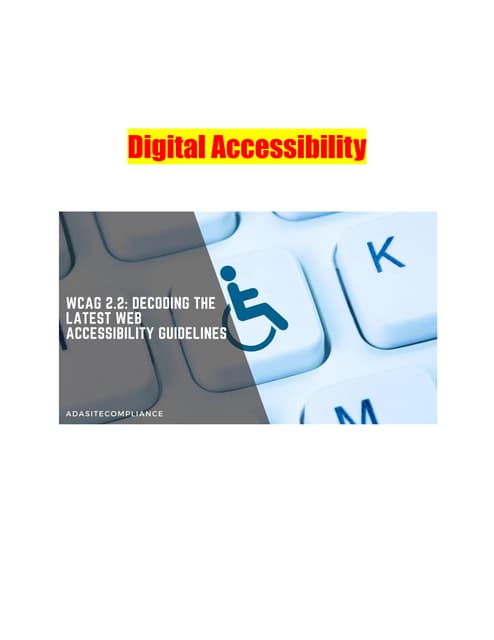 Mobile Accessibility in WCAG 2.1 and Beyond | PPT