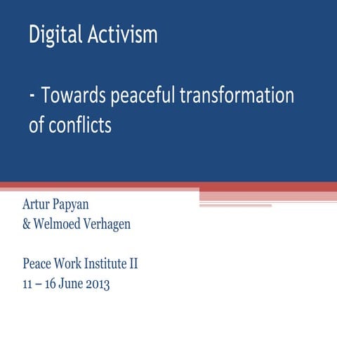 Digital Activism & Peace Journalism | PPT