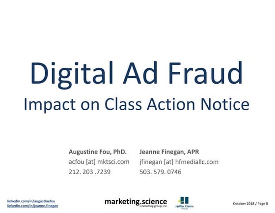 Bad guys optimize ad fraud efficiency | PPT