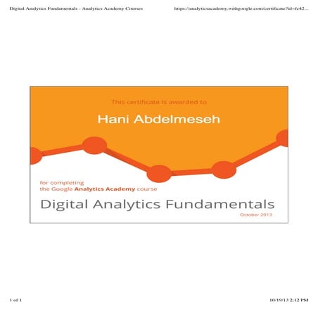 Digital Analytics Fundamentals Analytics Academy Courses Pdf