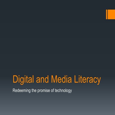 Digital and media literacy | PPTX