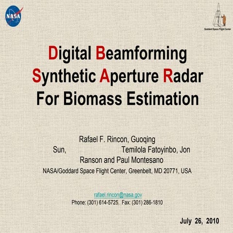 Mo4 L09 Digital Beamforming Sar Dbsar For Biomass Estimation Pptx