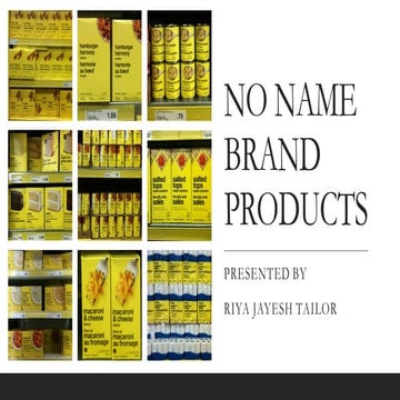 Branding of no name products | PDF