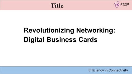 Digital business cards | PDF