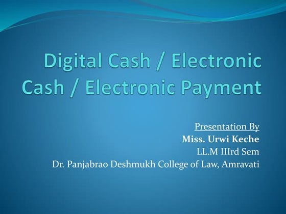 Digi cash | PPT