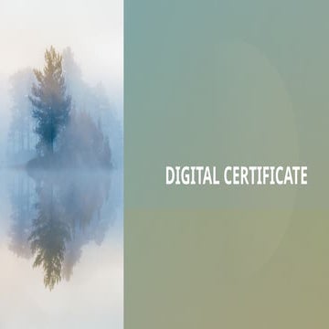 Creation and generation of digital certificate | PPTX