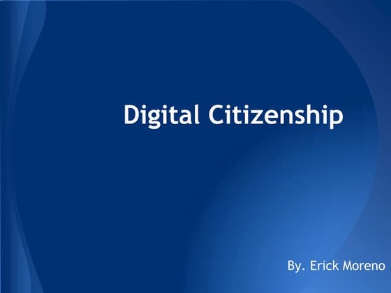 Digital citizenship powerpoint | PPTX