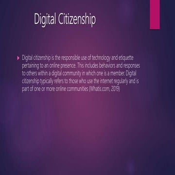 Digital citizenship | PPTX