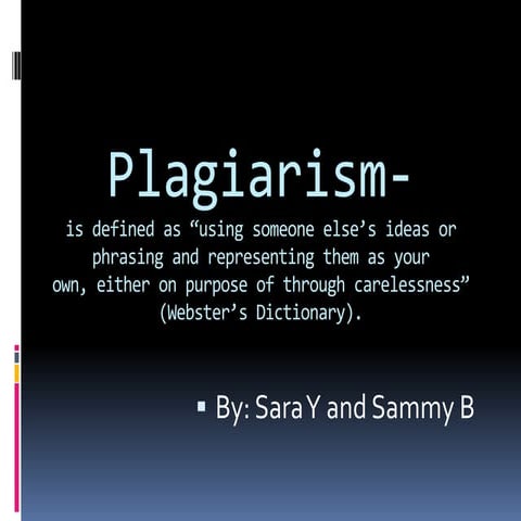 An Introduction to Plagiarism | PPT