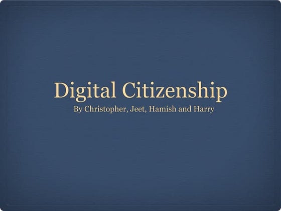 Digital citizenship powerpoint | PPTX