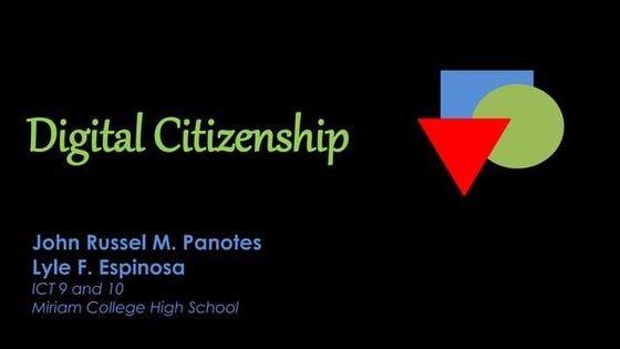 Digital citizenship presentation | PPT