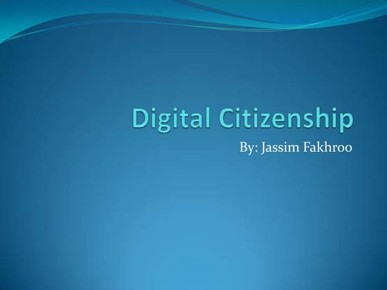 Digital citizenship powerpoint | PPT