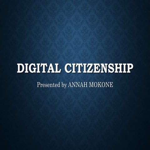 Digital citizenship power point | PPTX
