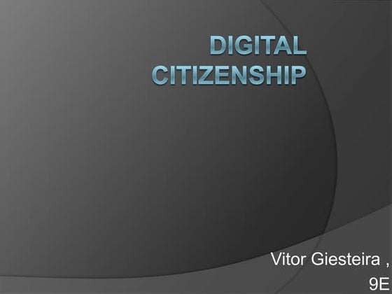 Digital citizenship powerpoint | PPTX