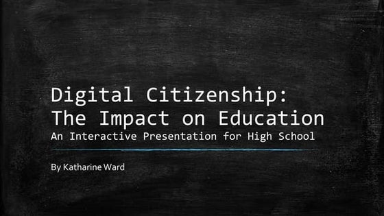 Digital citizenship presentation | PPT