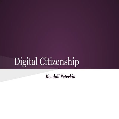 Elements of Digital Citizenship | PPTX
