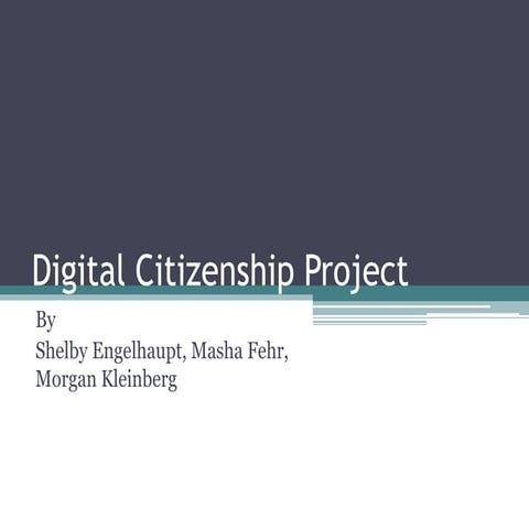 Digital citizenship project | PPTX | Homework and Study | Education